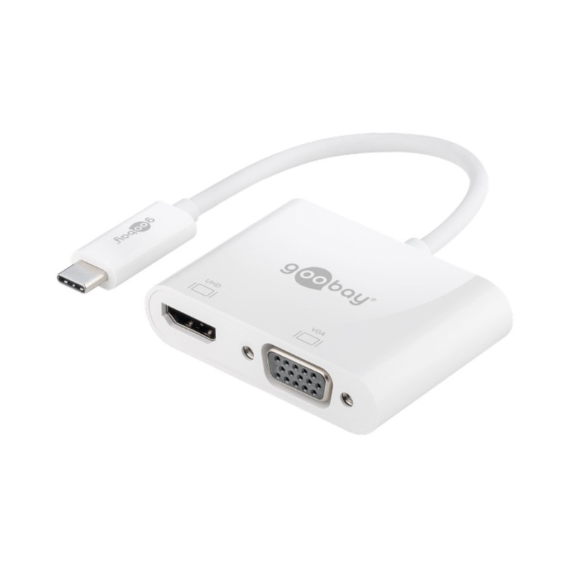 USB-C Multiport Adapter til to skærme HDMI & VGA - 52430 | Billigte...